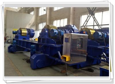 China SWL 600T Motorized Traveling Welding Rotator With Hydraulic Idler Tank Dia 10M for sale