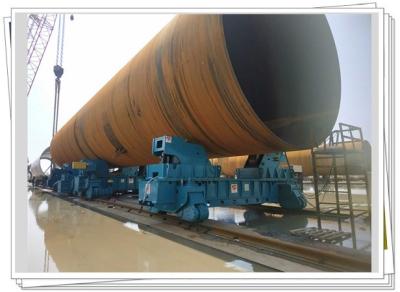 China Outdoor 2000T Fit Up Welding Rotator With Motorized Trolley for sale