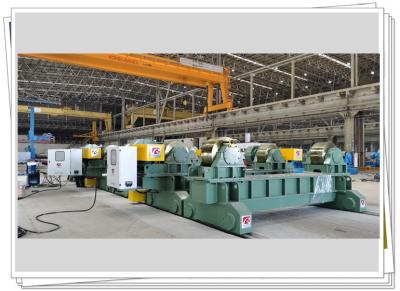 China 100mm/Min 700t Welding Turning Roller Motorized Bogie Steel Wheel for sale