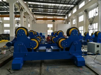 China 150T Tank Welding Roller Bed Conventional Welding Rotator With Motorized Rail Cars for sale