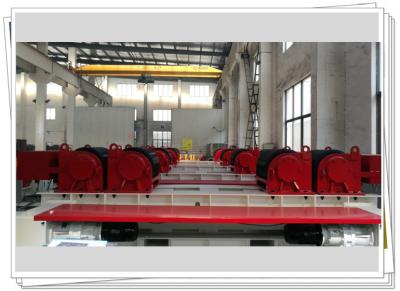 China Traversing 150T Tank Welding Roller Bed Tube Conventional Welding Rotator With Rail Cars for sale