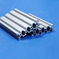 China Black Anodized Slotted Aluminum Extrusions V Slot Rail Alu T Slot for sale