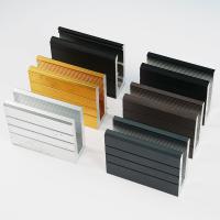 China U Shape Aluminium Profile Extrusion Black Anodized Glass Stair Slot Welding Free for sale