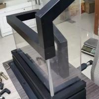 China Golden Glass Aluminum Profile For Stairs Section Handrail Card Slot Anti Fingerprint for sale