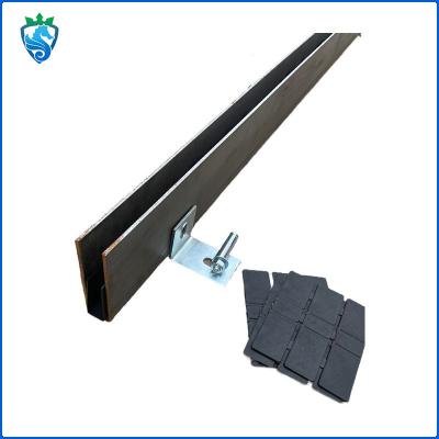 China Surface Mounted U Slot Aluminium Profile For Glass Railing 12mm Track Floor Groove for sale