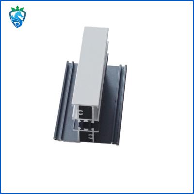 China Residential Aluminium Sliding Door Profile Narrow Glass Frame Wood Grain for sale