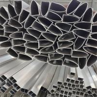 China Interior Stair Aluminum Handrail Profiles For Glass Roof  Slotted Tube for sale