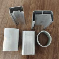 China Interior Stair Aluminum Handrail Profiles For Glass Roof  Slotted Tube for sale