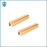China Interior Aluminum Handrail Profiles Porch Gold Railing Stair Smooth Surface for sale