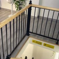 China Interior Aluminum Handrail Profiles Porch Gold Railing Stair Smooth Surface for sale