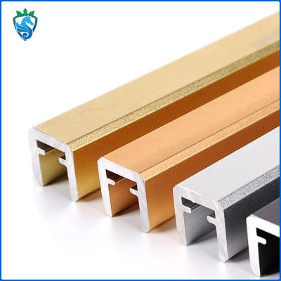 China Golden Stair Railing Aluminum Handrail Profiles Decoration Interior for sale