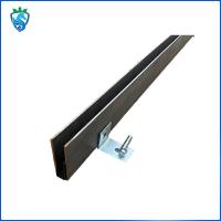 China Balcony Tinted Black Aluminum Handrail Profile U Channel Clamp Glass Railing for sale