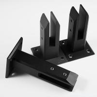 China Balcony Tinted Black Aluminum Handrail Profile U Channel Clamp Glass Railing for sale