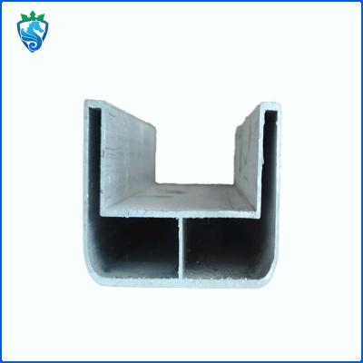 China Indoor Aluminum Handrail Profiles U Channel Glass Staircase Railing Fitting For Balcony for sale