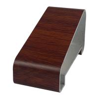 China Solid Wood Handrail Aluminum Profiles Luxury Villa Curved Spiral Staircase for sale