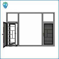 China Slim Aluminium Window Profiles Bending For Sash Peru Wood Finish for sale