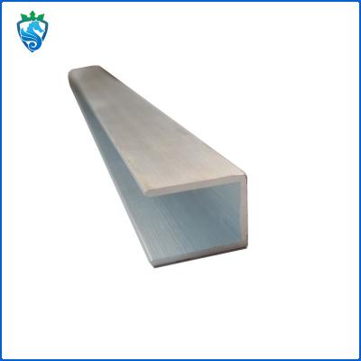 China Railing Aluminum Handrail Profile Frameless U - Shaped Floor Card Slot 6060 for sale