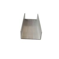 China Stair Glass Free Grooved Aluminum Handrail Profiles Ground Holes 6063 T3 Extruded for sale