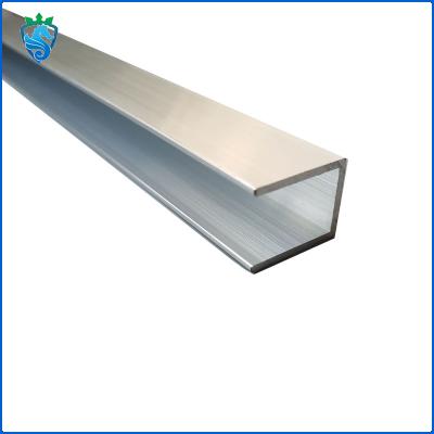 China 2mm Aluminum Armrest Profile Fixed Card Slot Equilateral U Shaped for sale