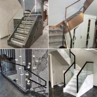 China Stair Aluminum Alloy Handrail Profile Glass Track Balcony Trough for sale