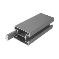 China 6061 6063 Aluminum Extrusion Profile Silver Color Anodized Solar Frame Profile for sale