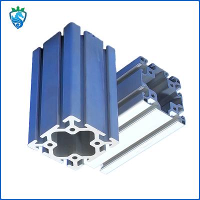 China Industrial Aluminum Alloy Profiles 6063-T5 Silver White Alumina Assembly Line Aluminum Profile for sale