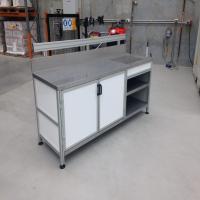 China Modular Aluminum Profile Workbench Assembly Line Inspection Table ISO9001 T3-T8 for sale