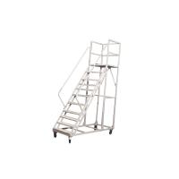 China Mobile Warehouse Safety Steps Ladders Freight Elevator With Silent Wheels Industrial for sale