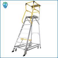 China Heavy Duty Mobile Steps Two Three Aluminum Step Stool Platform for sale