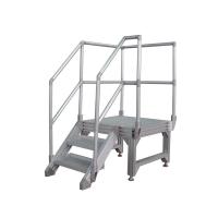 China Aluminum Mobile Safety Step Ladder 16-18 Foot Height for Elderly Workshop Use for sale