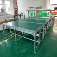 China Industrial Aluminum Profile Workbench Bracket Custom Workshop Assembly Line 6000 Series T3-T8 for sale