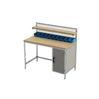 China Aluminum Profile Anti-Static Workbench Single-Sided Lighted Workshop Table 2000x800mm for sale