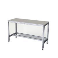 China Anti Static Workbench Aluminum Profile Workshop Console Production Line Inspection Bench With Light for sale