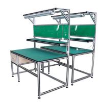 China Aluminum Workbench Double-Sided Anti-Static Aluminum Profile Operating Table T-Slot Custom 6000 Series for sale
