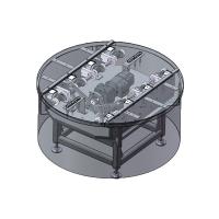China Industrial Aluminum Conveyor Line Roller Pallet Rotating Table 6000 Series Custom for sale