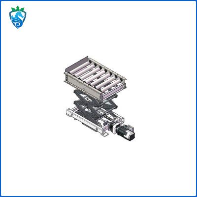 China Aluminum Assembly Line Roller Lift Table 6000 Series 20 ft for Cargo Transport for sale