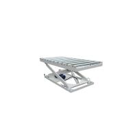 China Aluminum Assembly Line Roller Lift Table 6000 Series 20 ft for Cargo Transport for sale