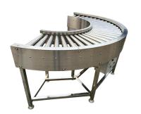 China Aluminum Small Diameter Roller Curve Conveyor Custom Size Specifications for sale
