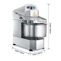 China Double Action Double Speed Dough Spiral Mixer  10L 80L 120L for sale