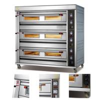 China Commercial Deck Oven Stainless Steel Electric Gas 220V 110V 0-400°C for Bakery Pizza Bread for sale