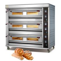 China Commercial Deck Oven Stainless Steel Electric Gas 220V 110V 0-400°C for Bakery Pizza Bread for sale