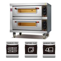 China 110V 3 Deck 6 Tray Commercial Deck Oven Electric Gas Baking 400°C Stainless Steel for sale