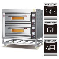 China Commercial 16 Pizza 5 Burner Gas Deck Oven 380V Stainless Steel 0-400°C for sale