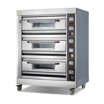 China Stainless Steel Deck Oven 380V 0-400C Electric Gas Baking Oven for Bread Pizza Pastry for sale