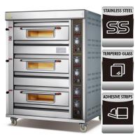 China Stainless Steel Deck Oven 380V 0-400°C Electric Commercial Baking Equipment for Bread Pizza Cake for sale