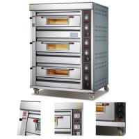 China Stainless Steel Deck Oven 380V 0-400°C Electric Commercial Baking Equipment for Bread Pizza Cake for sale