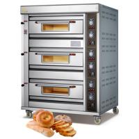 China Stainless Steel Deck Oven 380V 0-400°C Electric Commercial Baking Equipment for Bread Pizza Cake for sale