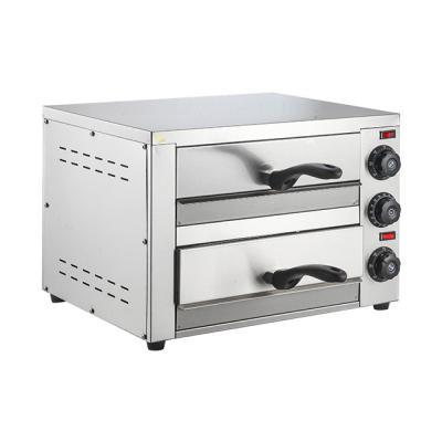 China Electric Double Layer Pizza Oven 16 inch 2460W Commercial Countertop for Bakery for sale