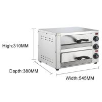 China Electric Double Layer Pizza Oven 16 inch 2460W Commercial Countertop for Bakery for sale