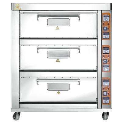 China Industrial Electric Deck Oven 4 Burner Rotating Pizza Cooker Bakery Cake Oven for sale